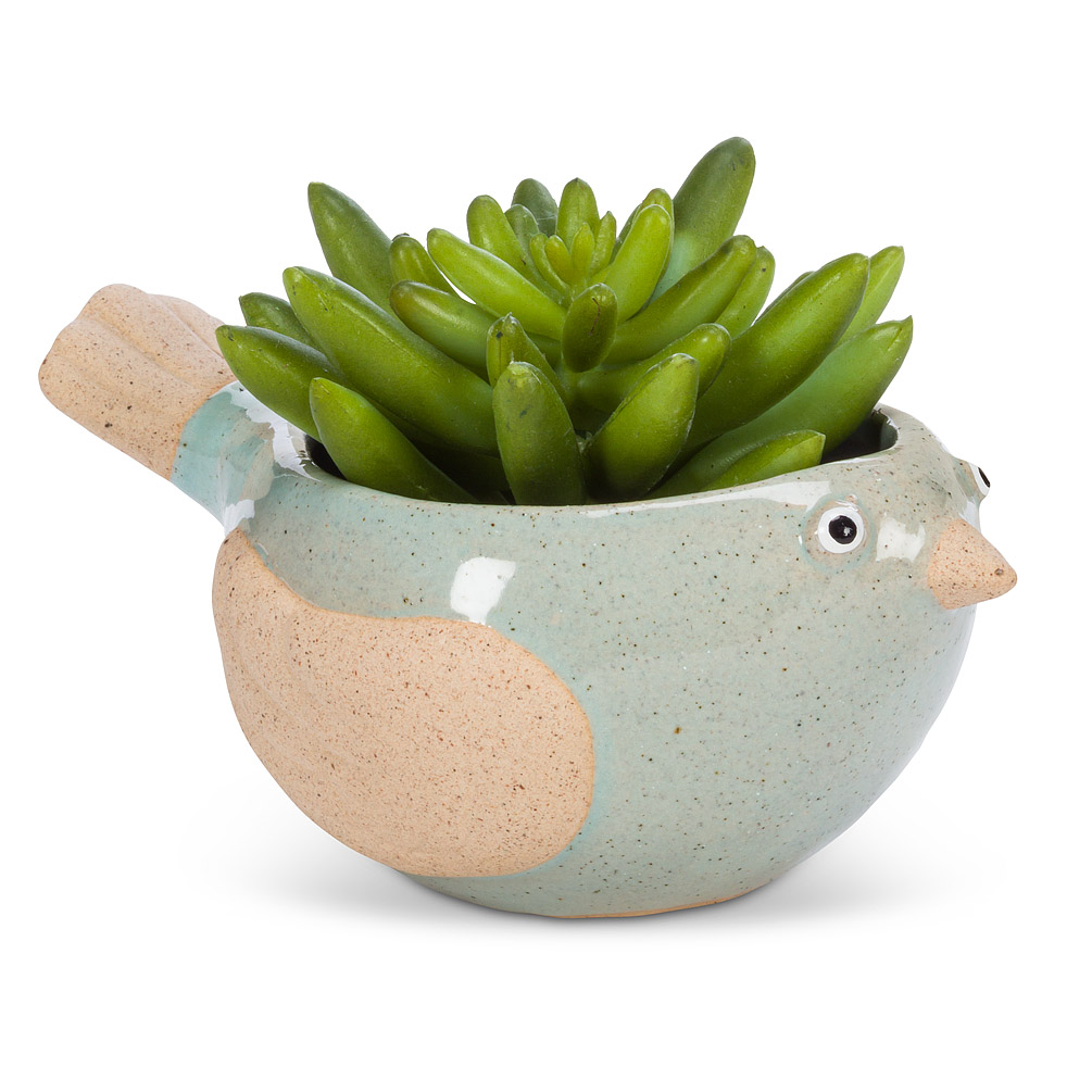 Light Blue Bird Planter - Liberty Home Decor