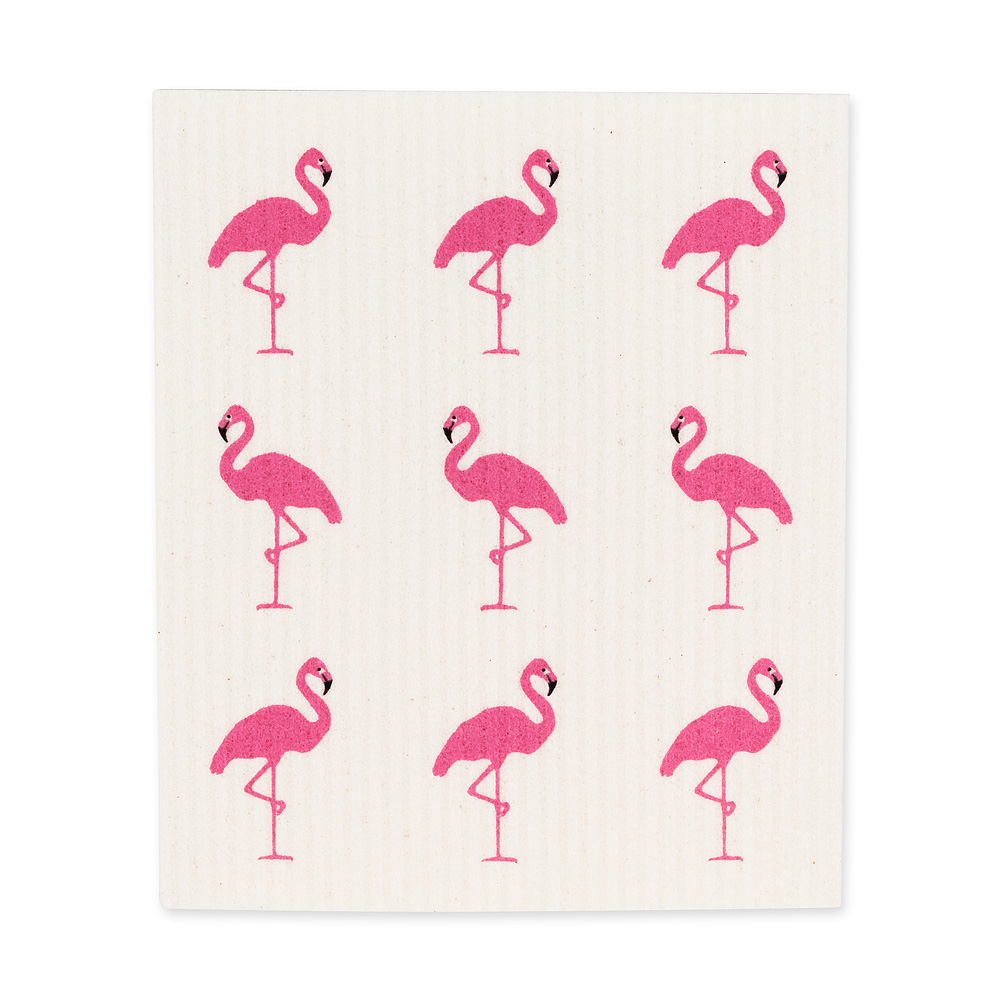 9 Flamingos Swedish Dishcloth - Liberty Home Decor